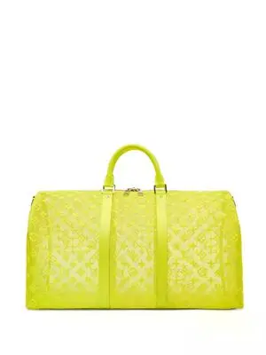 LOUIS VUITTON X Virgil Abloh Collection 50 Monogram Mesh Keepall Bandouliere Holdall - Yellow