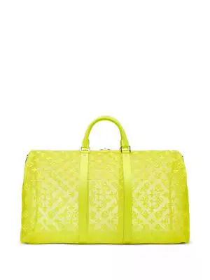 LOUIS VUITTON X Virgil Abloh Monogram Mesh Keepall Bandouliere - Yellow