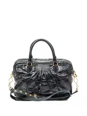 Miu Miu Mini Pleated Boston Zip Tote Bag