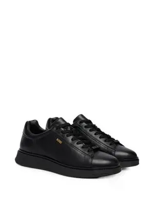 BOSS Logo-print Leather Sneakers