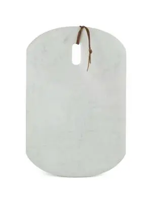 J-LINE Marble Leather-strap Chopping Board - White