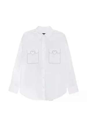 Moschino Heart-embroidered Shirt - White