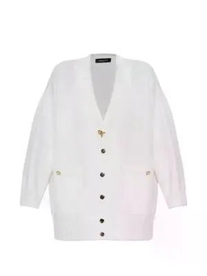 Fabiana Filippi Virgin Wool V-neck Cardigan - White