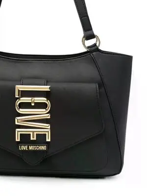 Moschino Logo Plaque Shoulder Bag