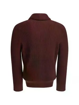 Brunello Cucinelli Shawl-collar Ribbed-knit Cardigan