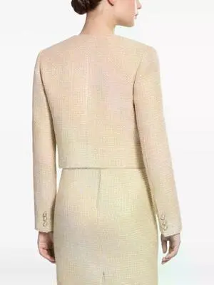 Elie Saab Python-print Tweed Jacket