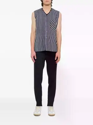 LANVIN Striped V-neck Shirt