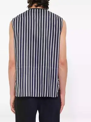LANVIN Striped V-neck Shirt