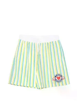 Moschino Striped Logo-patch Shorts - White