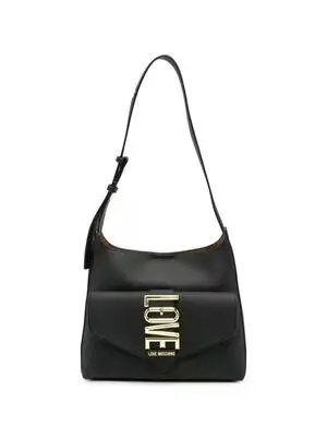 Moschino Logo-plaque Shoulder Bag - Black