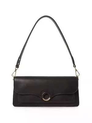 OSPREY Marlow Ring-detail Leather Shoulder Bag - Black