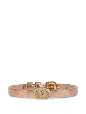 Valentino Garavani Vlogo Signature Crystal-embellished Bracelet - Pink