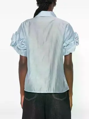 PAPER LACE Short-sleeve Shirt With Floral Appliqués