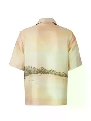 Amiri Palm Tree-print Silk Shirt