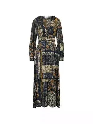 Liu Jo Paisley Print Long Sleeve Dress - Blue