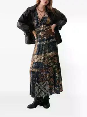 Liu Jo Paisley Print Long Sleeve Dress - Blue