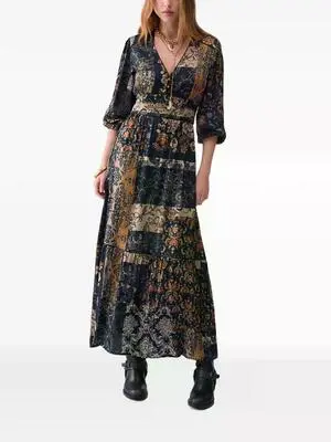 Liu Jo Paisley Print Long Sleeve Dress - Blue