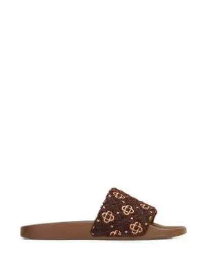 Casablanca Monogram Slides - Brown