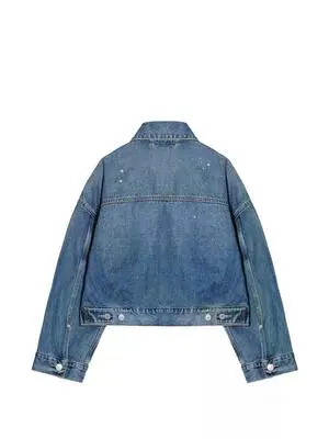 LEVI'S Crystal-embellished Cropped Denim Jacket