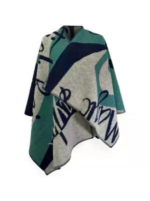 Burberry Printed Cape - Blue
