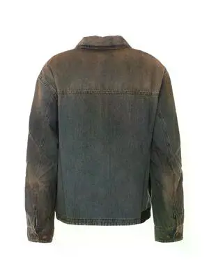 Amiri Lea Bones Zip-up Denim Jacket
