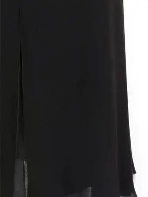 Valentino Garavani Front-slit Midi Skirt - Black