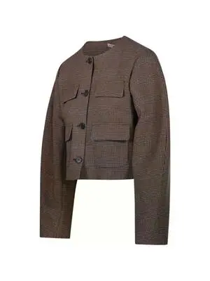 P.a.r.o.s.h Check Cropped Jacket