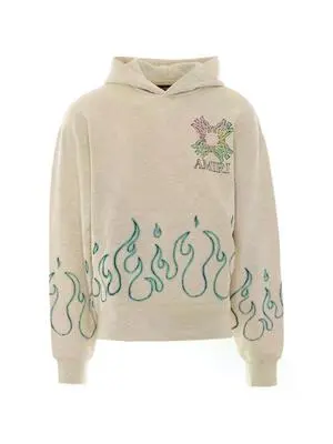Amiri Ma Quad Flames Oversized Cotton Hoodie