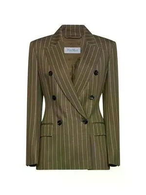 Max Mara Balta Double-breasted Pinstripe Blazer