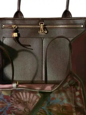 GANNI Graphic-print Mesh Tote Bag
