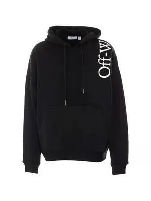 Off-White Logo-print Drawstring Hoodie - Black