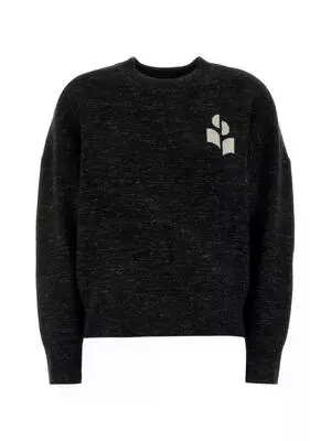 MARANT ETOILE Atlee Logo-intarsia Sweater - Black