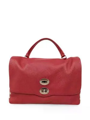 ZANELLATO Medium Postina Stud-embellished Shoulder Bag - Red
