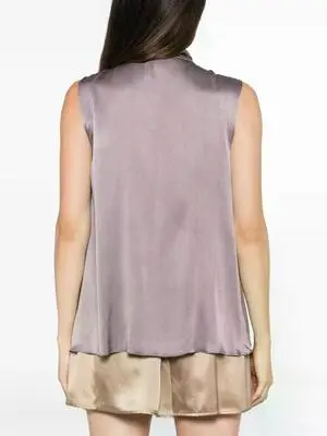Alberta Ferretti Tie-neck Sleeveless Shirt