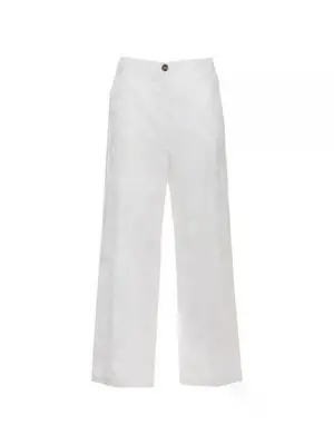 EMME Embroidered Trousers - White