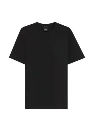 BOSS Logo-embroidered T-shirt - Black