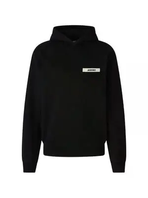 Jacquemus Logo Patch Hoodie - Black