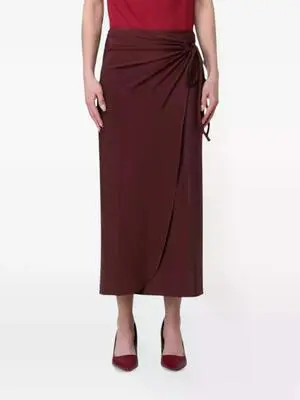Max Mara Wrap-style Gathered Skirt