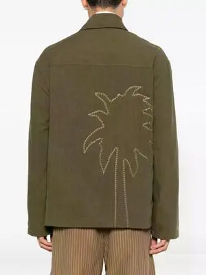 Commas Palm-embroidered Patch-pocket Overshirt