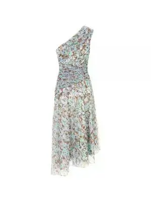 Tory Burch One-shoulder Floral-print Dress