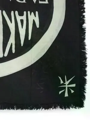 Kapital Giant Peace Frayed Scarf