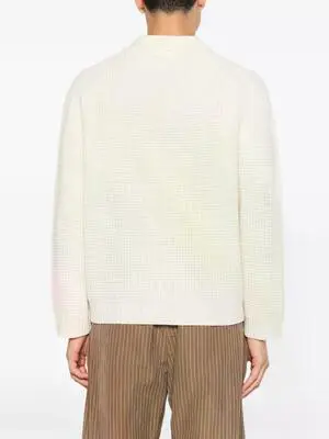 Commas Waffle-knit Buttoned Sweater