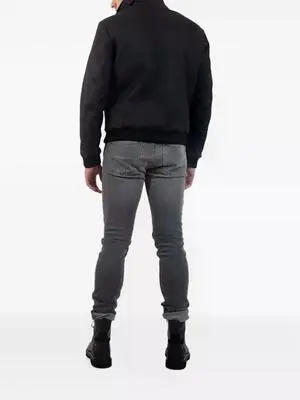 POCHE PARIS Shearling Collar Bomber Jacket