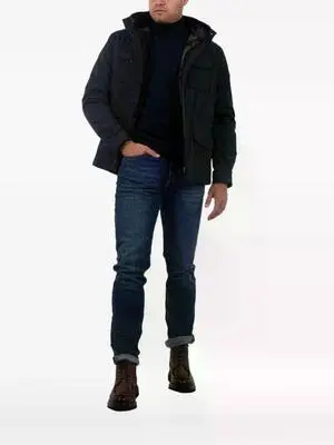 POCHE PARIS Faux-fur Trim Jacket