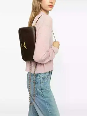 Zadig&Voltaire Rock Leather Clutch Bag - Brown