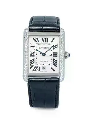 Cartier Tank Solo Diamond Bezel Watch - White