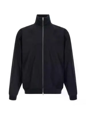 JIL SANDER Funnel-neck Wool Jacket - Blue