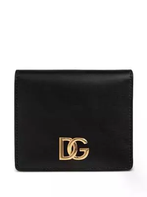 Dolce & Gabbana Logo-plaque Leather Wallet - Black