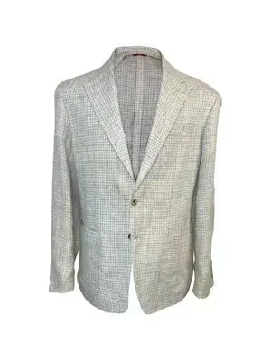 Luciano Barbera Plaid-pattern Notch-lapel Blazer - Neutrals