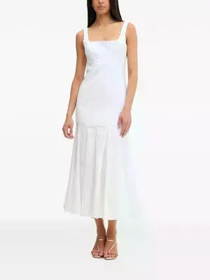 Bardot Lolita Pleated Midi Dress - White